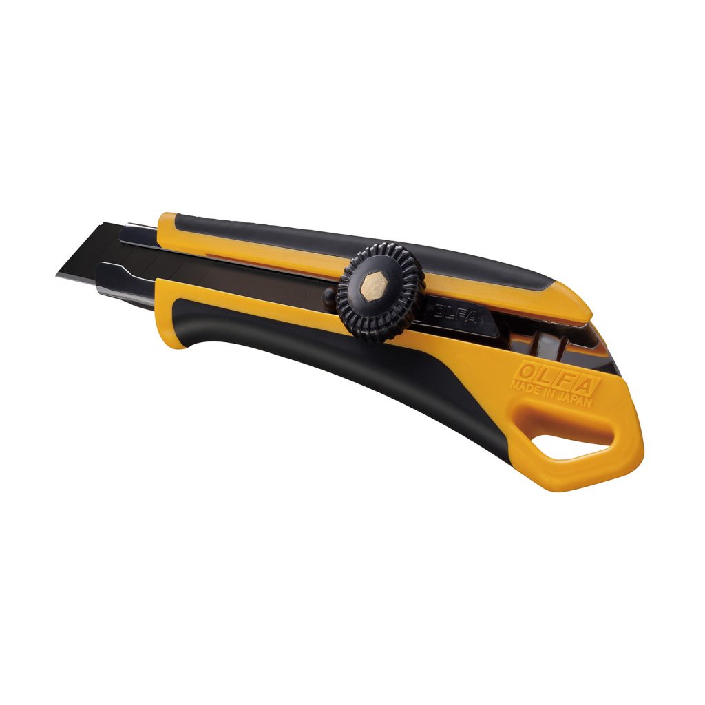 CUCHILLO INDUSTRIAL 18 MM L-7 – CON AGUJERO DE ENGANCHE Y SEGURO OLFA UNIDAD – ServiVentas